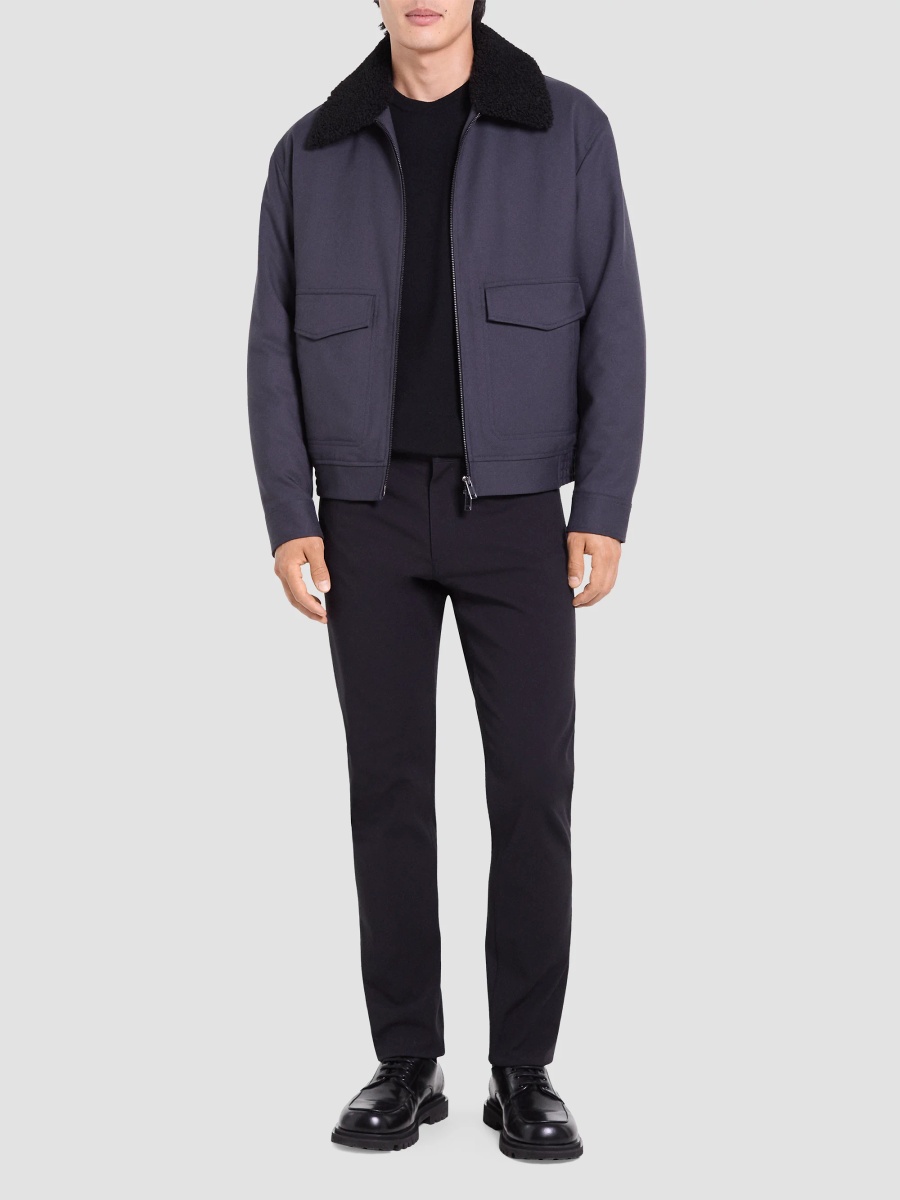 THEORY pressed twill aviator jacket
